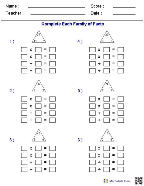 22 Best Fact Families Images On Pinterest Math Facts Fact Families