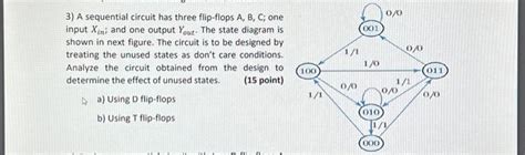 Solved 3 A Sequential Circuit Has Three Flip Flops A B
