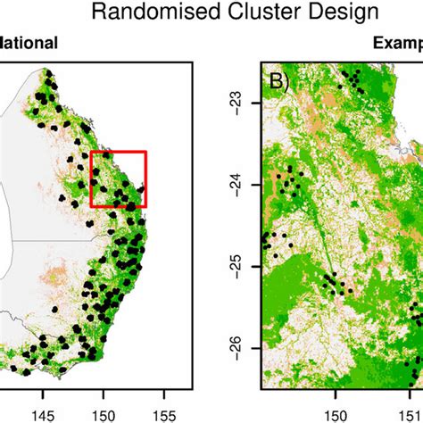 An Example Of A Spatially Balanced Clustered Design For Koalas A The