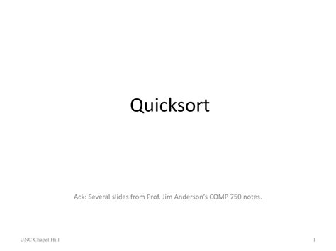 Ppt Quicksort Powerpoint Presentation Free Download Id9118688