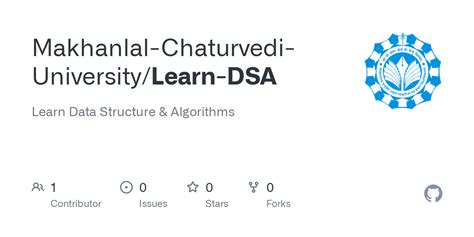 github makhanlal chaturvedi university learn dsa learn data