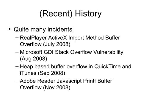 Buffer Overflows Ppt Programming Languages Computing