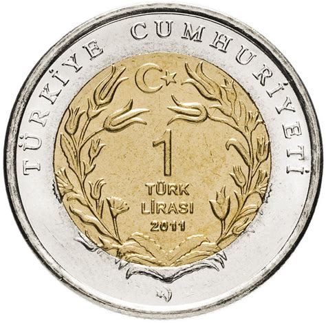 Монета Турция 1 лира 2011 "Фауна Турции - Лев" стоимостью 1180 руб.
