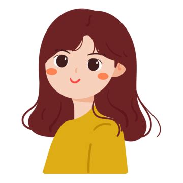 Cute Avatar Clipart Vector Happy Cute Girl Avatar Hand Draw People Pastel Avatar Png Image