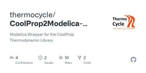 Github Thermocycle Coolprop2modelica Library Modelica Wrapper For The Coolprop Thermodynamic
