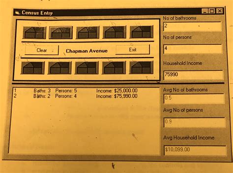 Census Program Written In Visual Basic Programming
