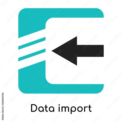 Data Import Interface Symbol Icon Vector Sign And Symbol Isolated On White Background Data