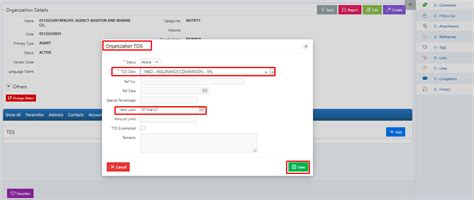 How To Map TDS Special Percentage For An Organization