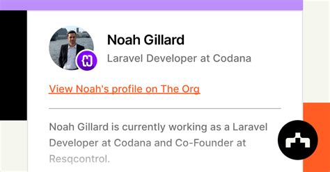 Noah Gillard Laravel Developer At Codana The Org