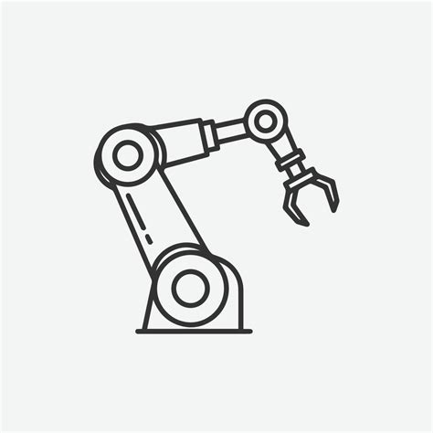 Robotic Arm Line Art Icon Industrial Automation 66934902 Vector Art At Vecteezy