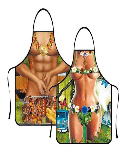 1pc Funny Men Women Aprons Kitchen Cooking Chef Bbq Apron Sexy Grilling