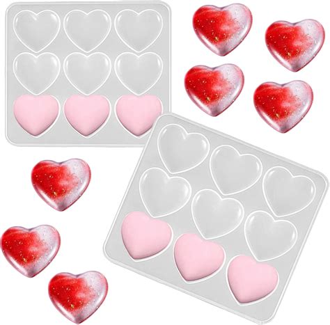 Heart Silicone Mould Heartshaped Mold Pouring Heart Silicone Mold