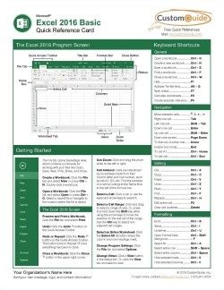 Microsoft Excel 2016 Basic Quick Reference Guide Free Download Neowin