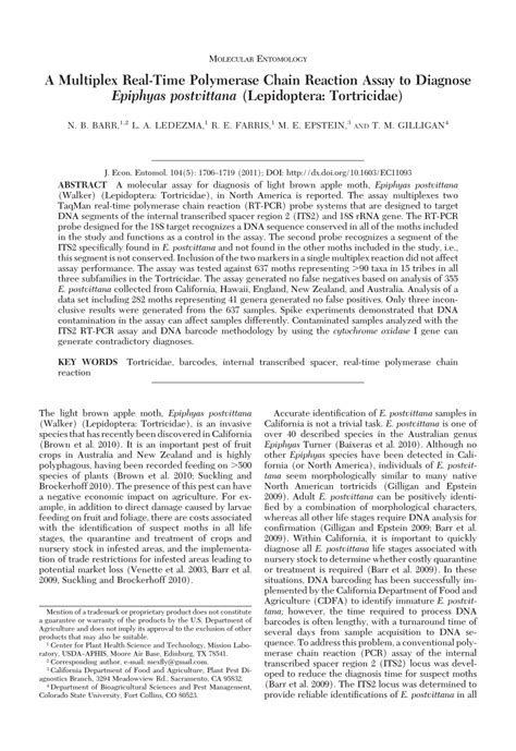 Pdf A Multiplex Real Time Polymerase Chain Reaction Assay To Diagnose