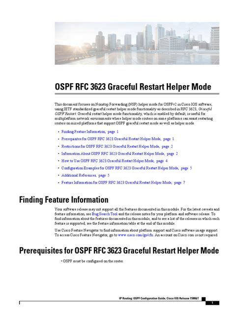 Ospf Rfc 3623 Graceful Restart Helper Mode Download Free Pdf