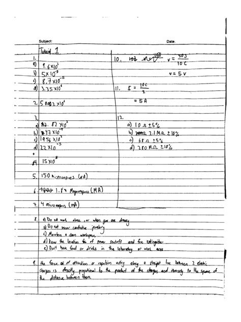 Electrical Engineering Tutorial 1 Pdf