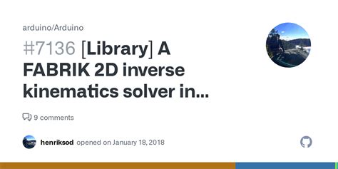 [library] a fabrik 2d inverse kinematics solver in arduino · issue