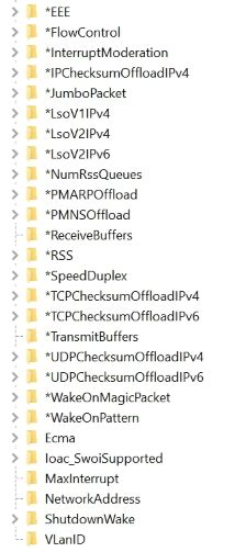 windows 7 how to modify ethernet adapter advanced properties without