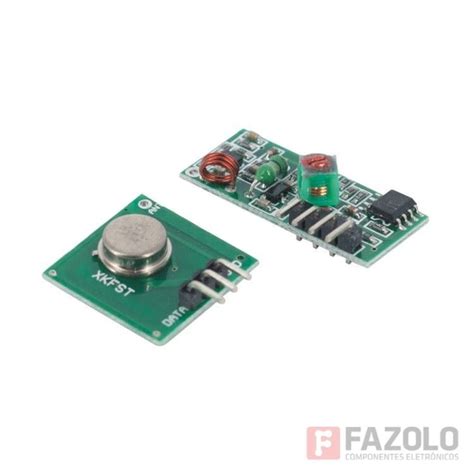 modulo rf transmissor receptor 433mhz 010 0035 fazolo componentes