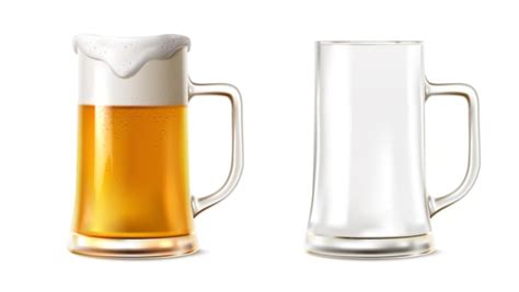 Premium Vector Realistic Vector Icon Illustration Beer Mug With Foam