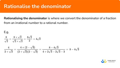 Rationalize The Denominator Definition Examples And Diagrams