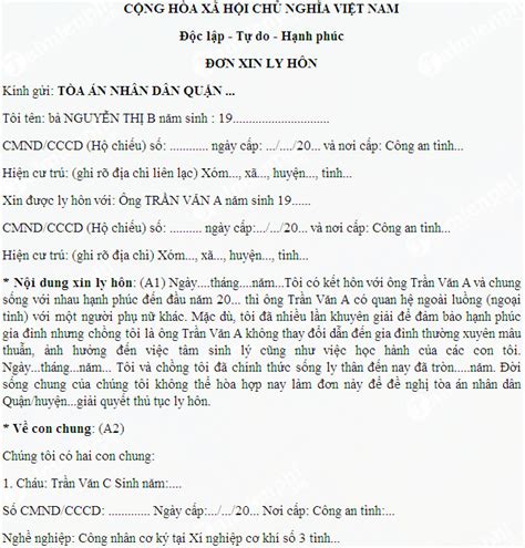 Cách viết đơn ly hôn khi chồng hoặc vợ ngoại tình