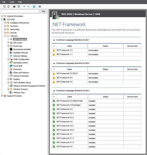 Check NET Framework Version Installed