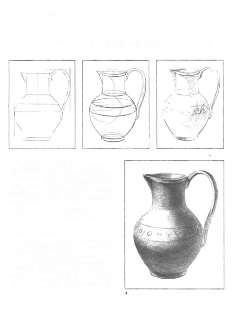 Как нарисовать кувшин карандашом поэтапно