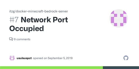 Network Port Occupied · Issue 7 · Itzg Docker Minecraft Bedrock Server · Github