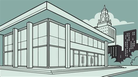 Modern City Building Architecture And Urban Landscape Vector Design Generative Ai Stock