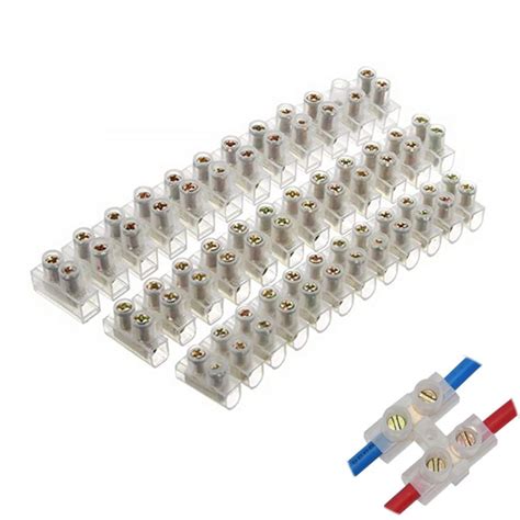 Wysummer Terminal Blocks 8pcs Electrical Terminal Barrier Block Strip