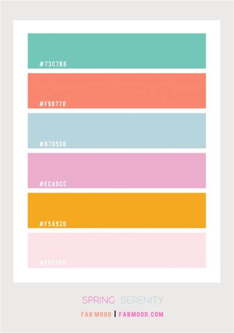 Spring Colour Palette Perfections Spring Serenity Fab Mood Wedding Color Haircuts