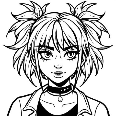 Una Chica Con Un Corte De Pelo Que Dice El Nombre En L Vector