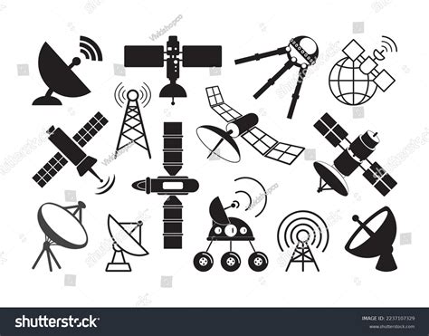 Satellite Vector Print Satellite Vector Clipart Stock Vector Royalty