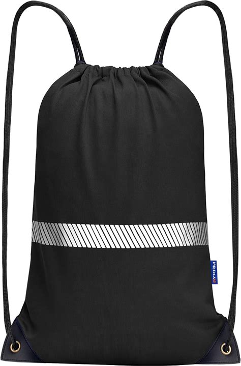 Amazon Com AYKRM Black Drawstring Backpack Bag Work Sackpack Drawstring Bags