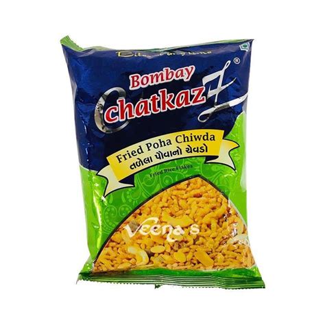 Buy Bombay Chatkaz Fried Poha Chiwda 200g Online Uk Online Indian Grocery Shop In Uk