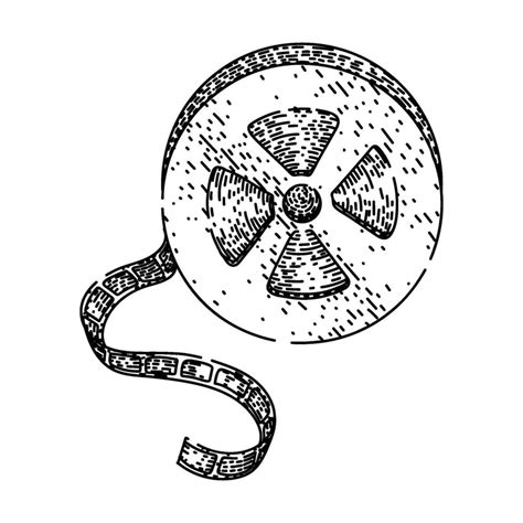 Analog Film Projector Reel Hand Drawn Item 66251754 Vector Art At Vecteezy