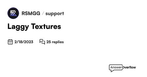 Laggy Textures Rsmgg