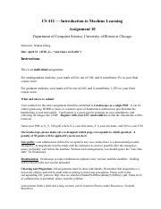 Assignment 10 SVM Hard Margin Solution Course Hero