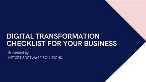 Digital Transformation Checklist For Your Business Ppt