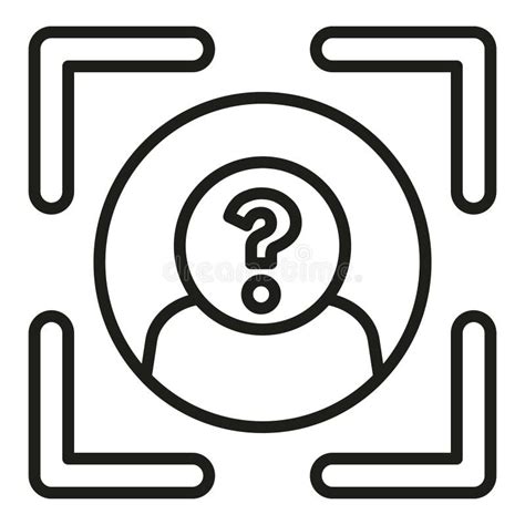 Anonymous User Person Icon Outline Vector Avatar Face Head Stock
