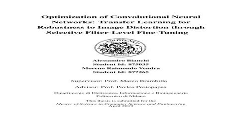 Pdf Optimization Of Convolutional Neural Networks Transfer