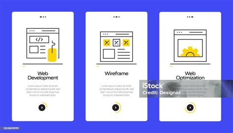 Seo 개념 온보딩 모바일 앱 페이지 화면 평면 아이콘 Ux Ui 디자인 템플릿 벡터 일러스트레이션 0명에 대한 스톡 벡터 아트 및 기타 이미지 Istock