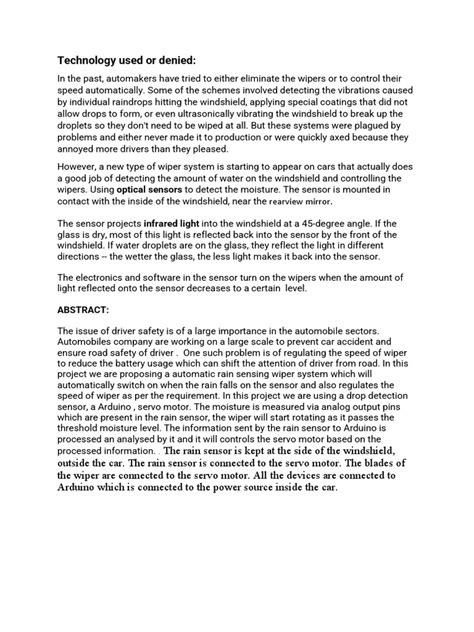 Mini Project 1 Report Pdf Sensor Rain