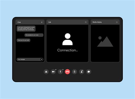 ui ux template for video conferencing and meetings application on