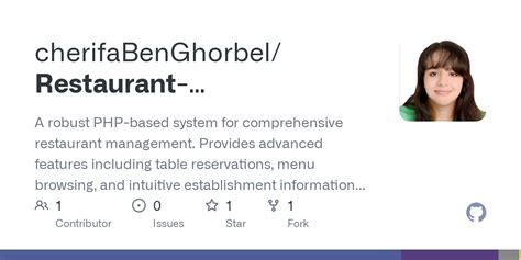 Github Cherifabenghorbelrestaurant Management System Php Project A