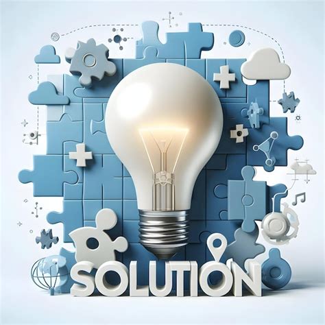 3d Vector Of Light Bulb And Puzzle Pieces With Solution Concept Creative Problem Solving In Oper