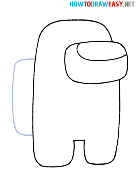 How To Draw Among Us Character How To Draw Easy