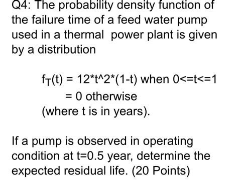 Solved The Probability Density Function Of The Failure Time Chegg