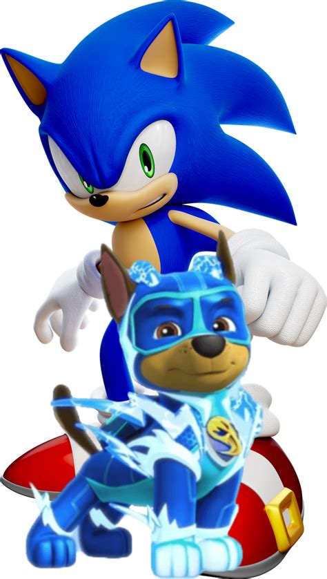 Sonic And Chase Sonic Paw Patrol By Ebotizer On Deviantart